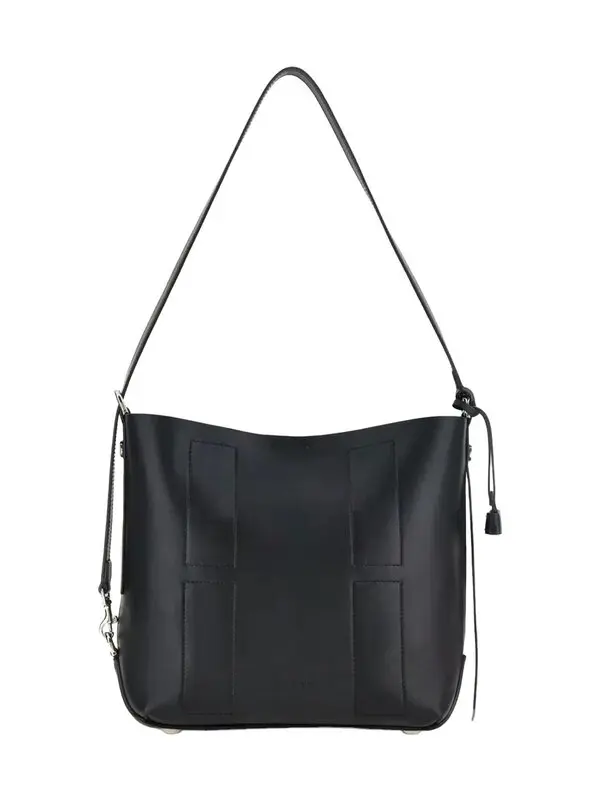 Hogan Leather Shoulder Bag - Black