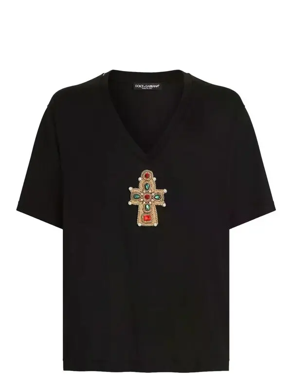 Dolce & Gabbana Patch-detail T-shirt - Black