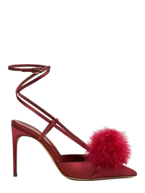 MALONE SOULIERS 90mm Rafaella Slingback Pumps - Red