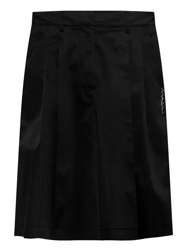 Marni Embroidered-logo Shorts - Black