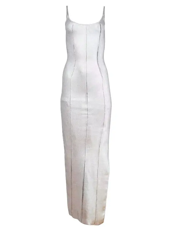 FLEUR DU MAL Flash Ribbed Dress - Grey