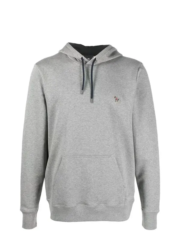 Paul Smith Logo-patch Long-sleeve Hoodie - Grey