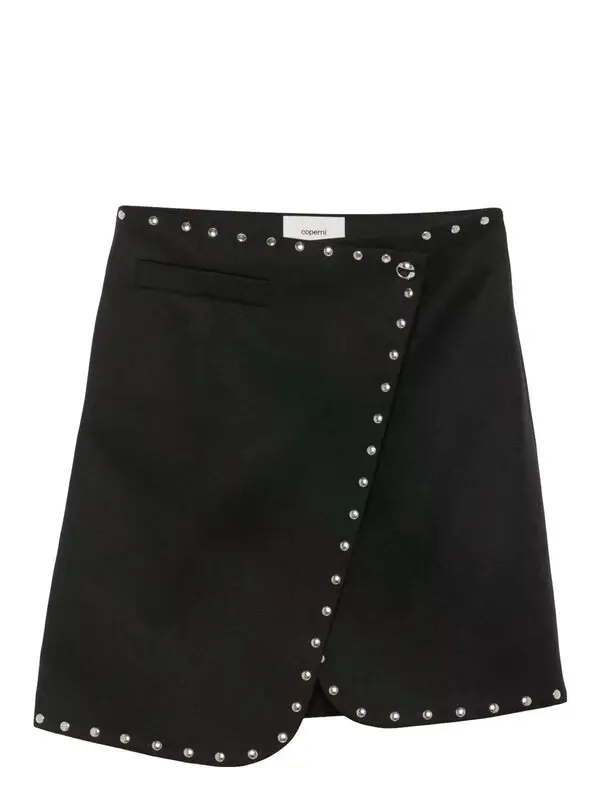Coperni Studded Wrap Mini Skirt - Black