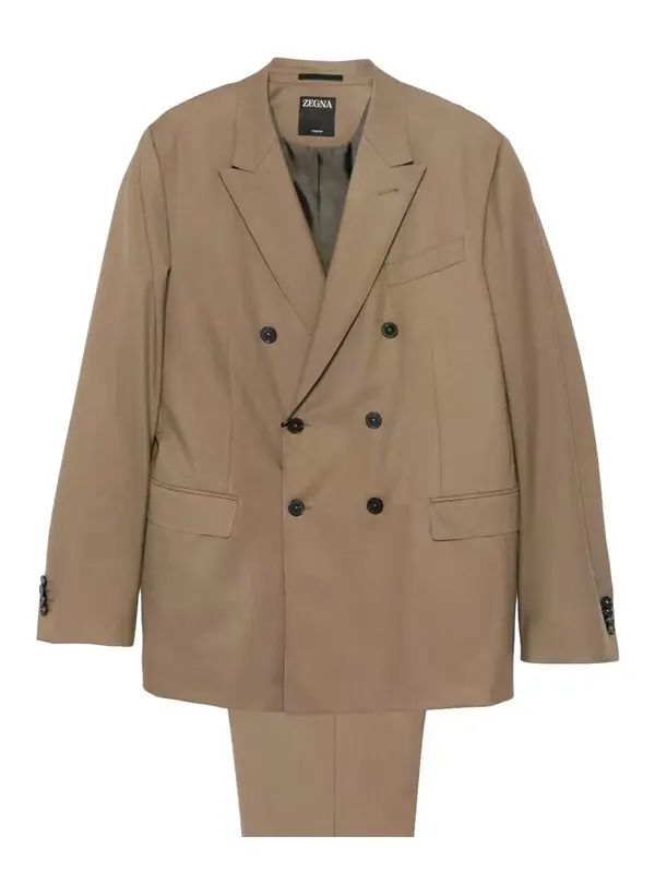 Zegna Double-breasted Suit - Neutrals