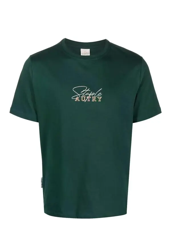 AUTRY X Jeff Staple Logo-embroidered T-shirt - Green