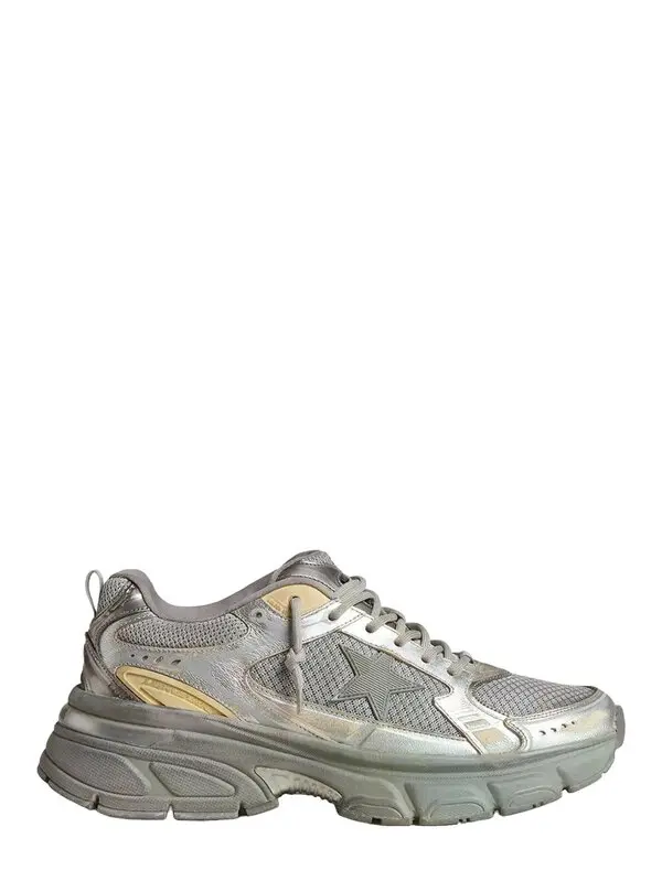 GOLDEN GOOSE Lightstar Metallic Sneakers - Grey