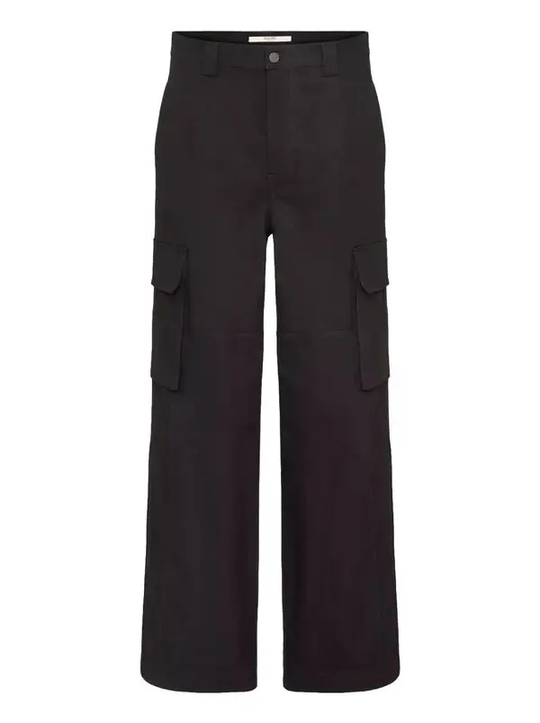 Valentino Garavani Wide-leg Cargo Trousers - Black