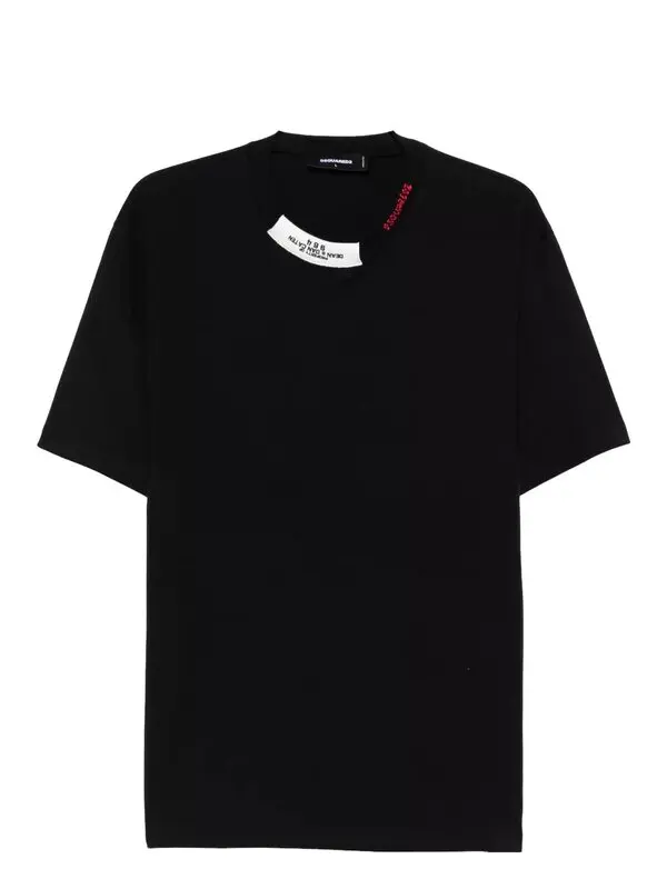Dsquared2 Logo-embroidered T-shirt - Black