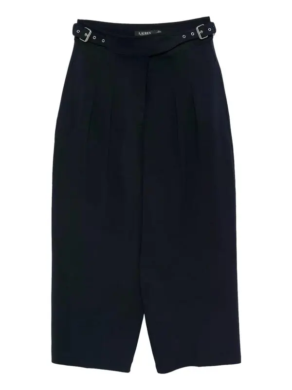 Ralph Lauren Pleated Wide Leg Trousers - Blue