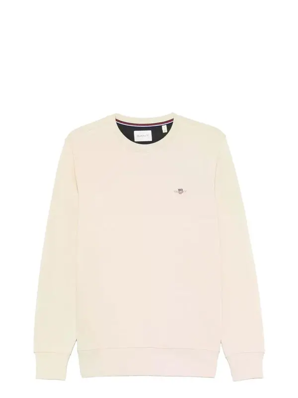 Gant Shield-motif Crew-neck Sweatshirt - Neutrals