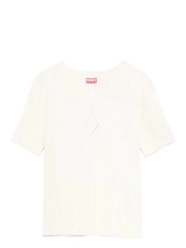 Kenzo Diamond-pattern T-shirt - White
