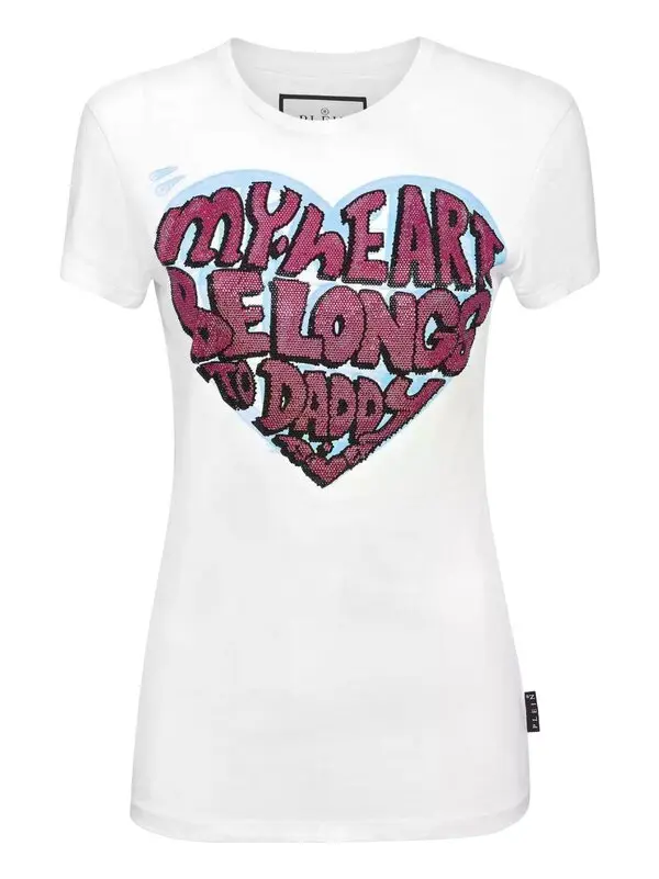 Philipp Plein Crystals-embellished T-shirt - White