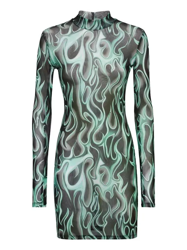 Philipp Plein Flame Minidress - Black