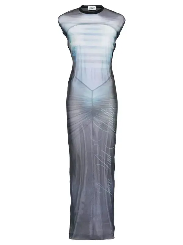 JEAN PAUL GAULTIER Sheer Maxi Dress - Blue