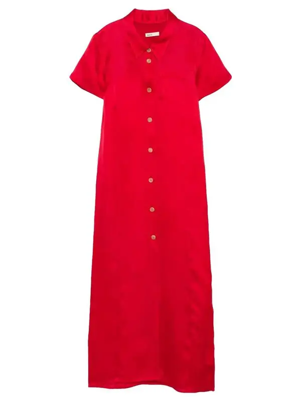 Khaite Effy Maxi Dress - Red