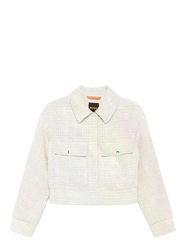 BOSS Interwoven-design Jacket - Neutrals