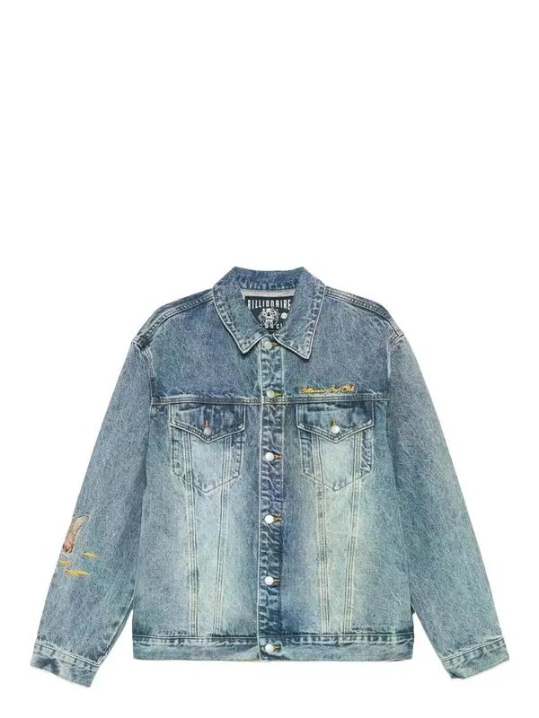 BILLIONAIRE BOYS CLUB Duck-embroidered Denim Jacket - Blue