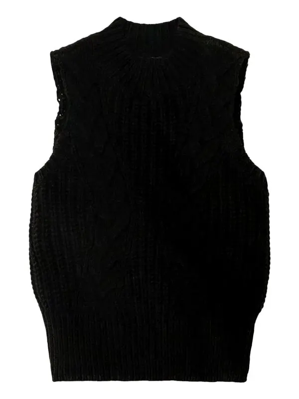 TWINSET Cable Knit Top - Black
