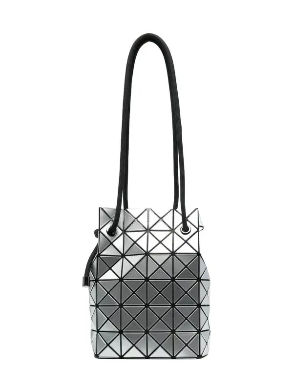 Issey Miyake Wring Geometric-panelled Bucket Bag - Silver