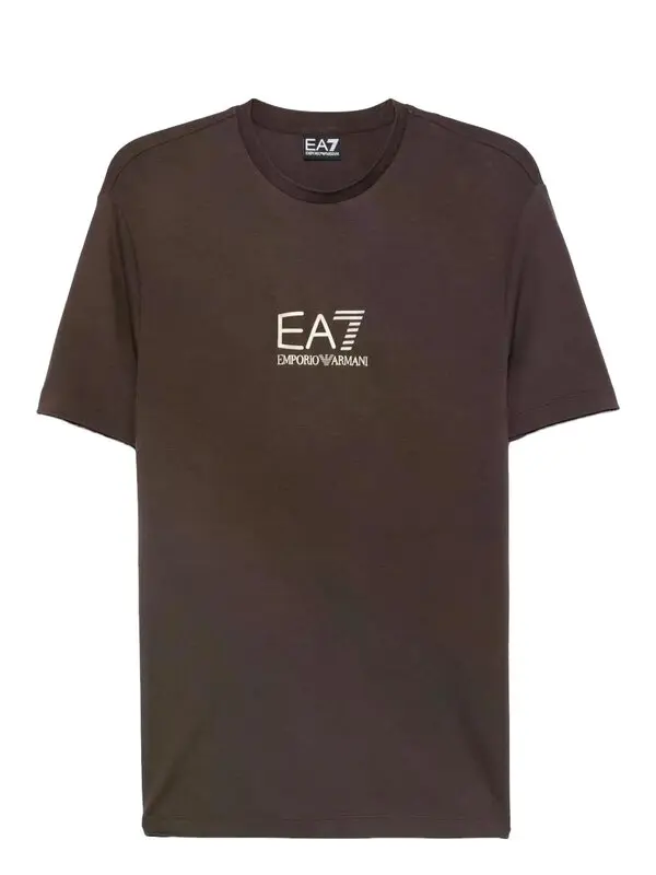 EA7 Jersey Crew-neck T-shirt - Brown
