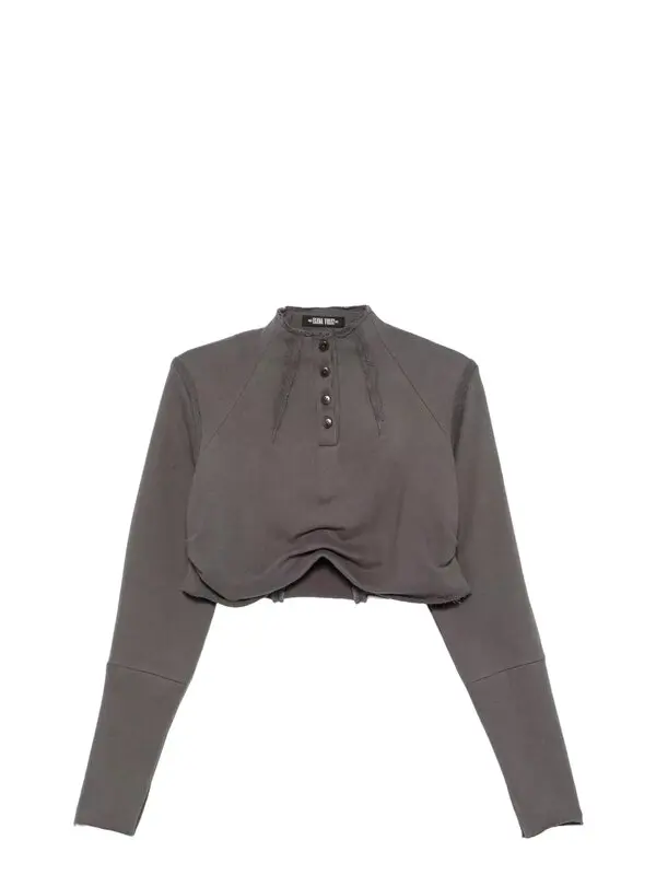 ELENA VELEZ Amish Cropped Sweatshirt - Grey