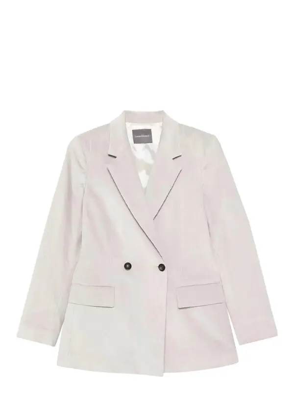 Lorena Antoniazzi Corduroy Double-breasted Blazer - Grey