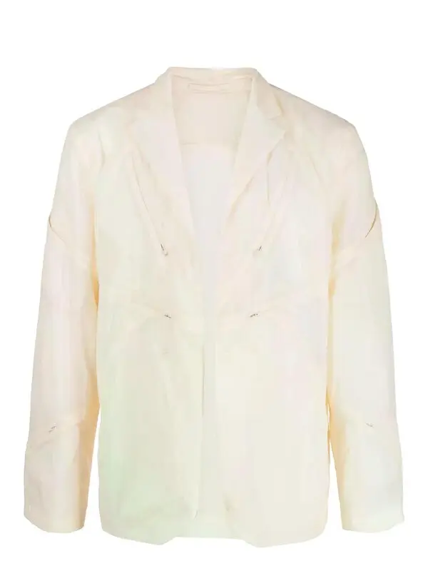 POST ARCHIVE FACTION Multiple-zipper Detail Blazer - Neutrals