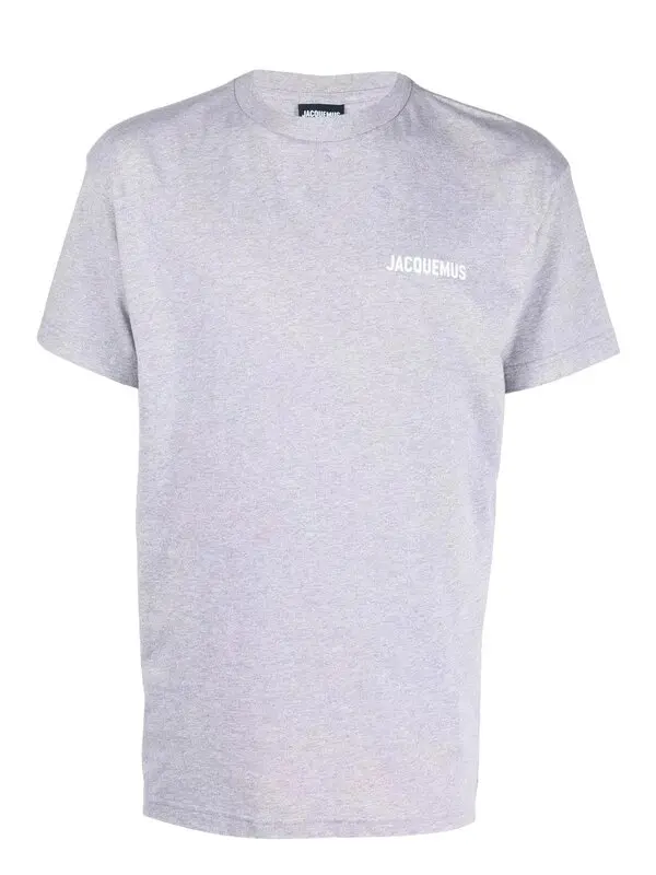 Jacquemus Logo-print Cotton T-shirt - Grey