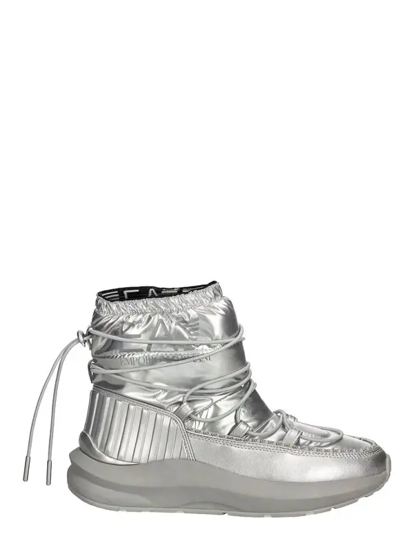 EA7 Logo-print Quilted Snow Boots - Silver