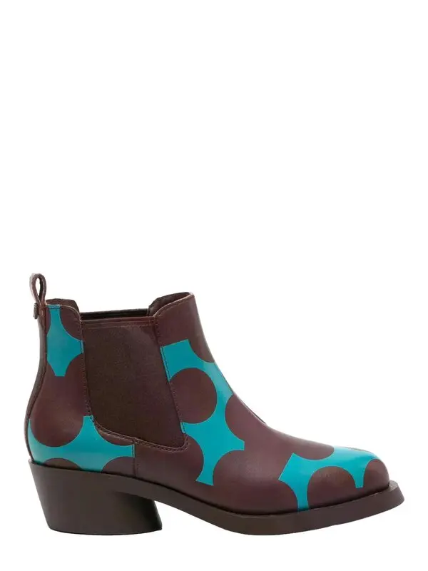 Camper Bonnie 50mm Calf-suede Ankle Boots - Red