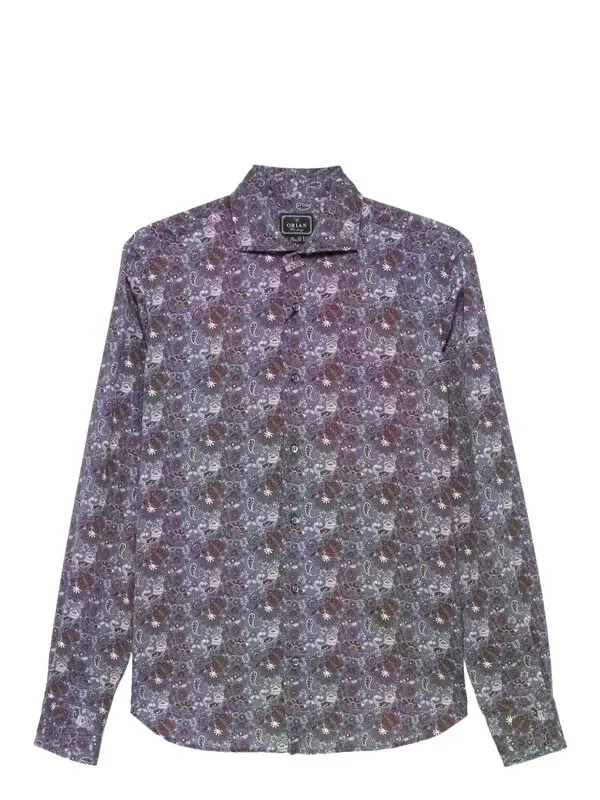 ORIAN Paisley Print Shirt - Blue