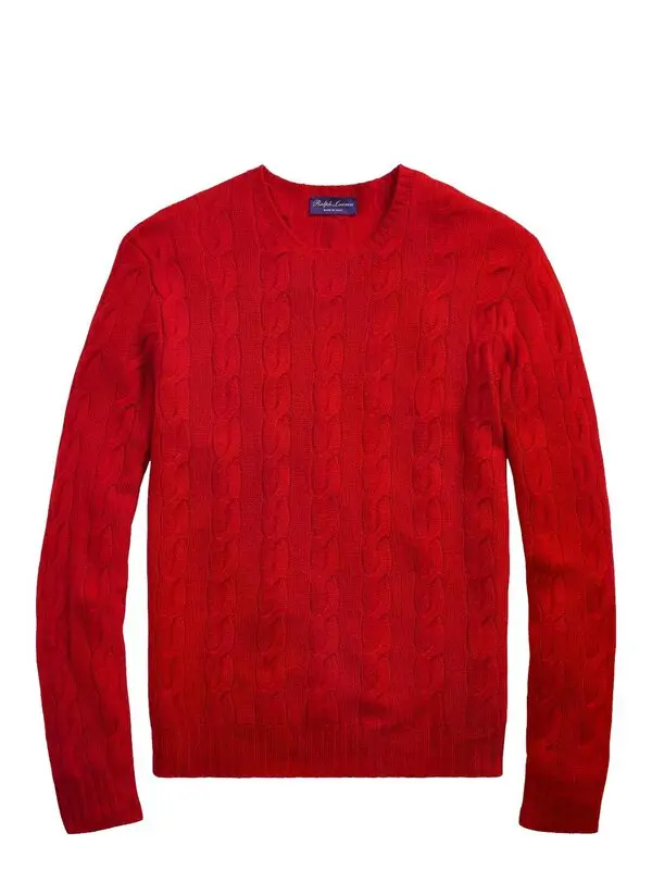 Ralph Lauren Purple Label Cable-knit Cashmere Sweater - Red