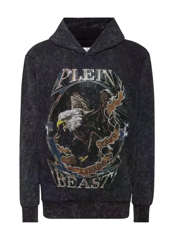 Philipp Plein Logo-embellished Hoodie - Black