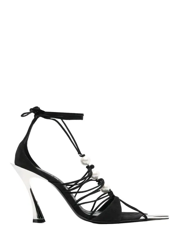 MUGLER 100mm Fang Sandals - Black