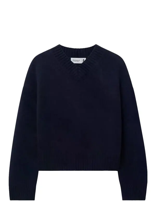Pringle Of Scotland V-neck Cashmere Jumper - Blue