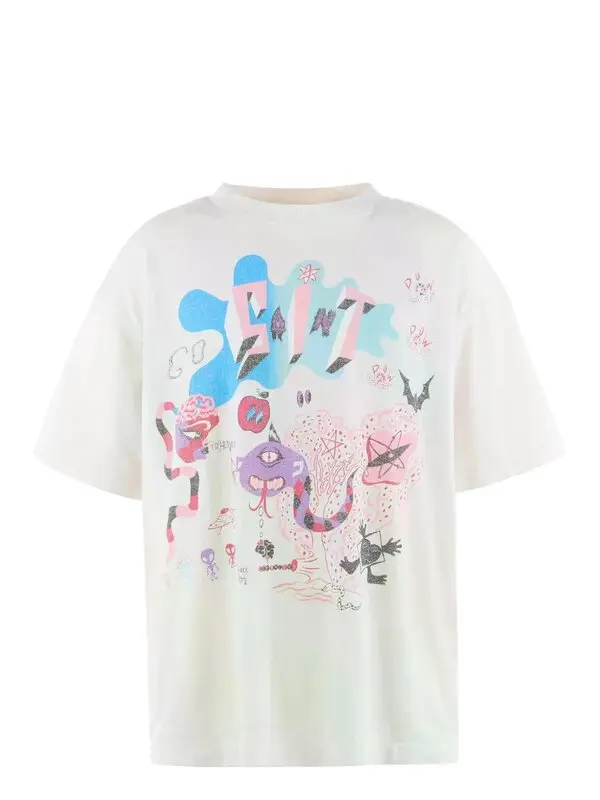 SAINT MXXXXXX Illustration-print T-shirt - White