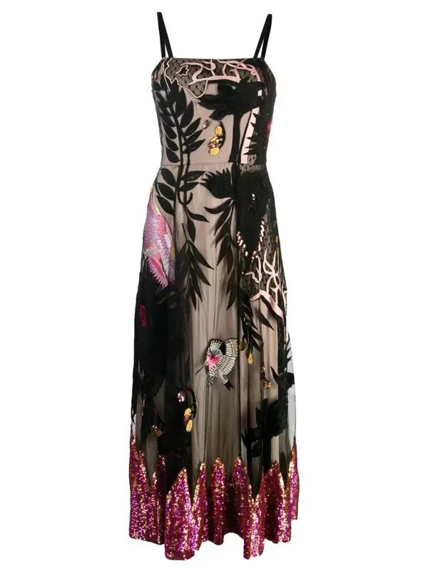 TEMPERLEY LONDON Opera Sleeveless Maxi Dress - Black