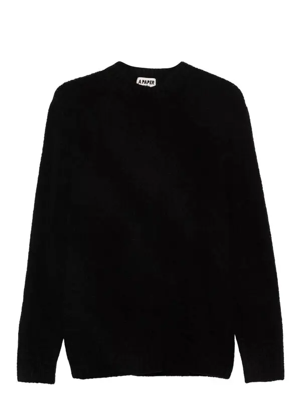 A PAPER KID Bouclé Sweater - Black