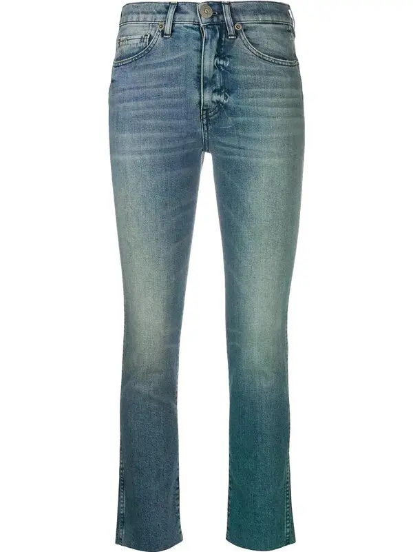 3x1 Stonewashed Skinny Jeans - Blue