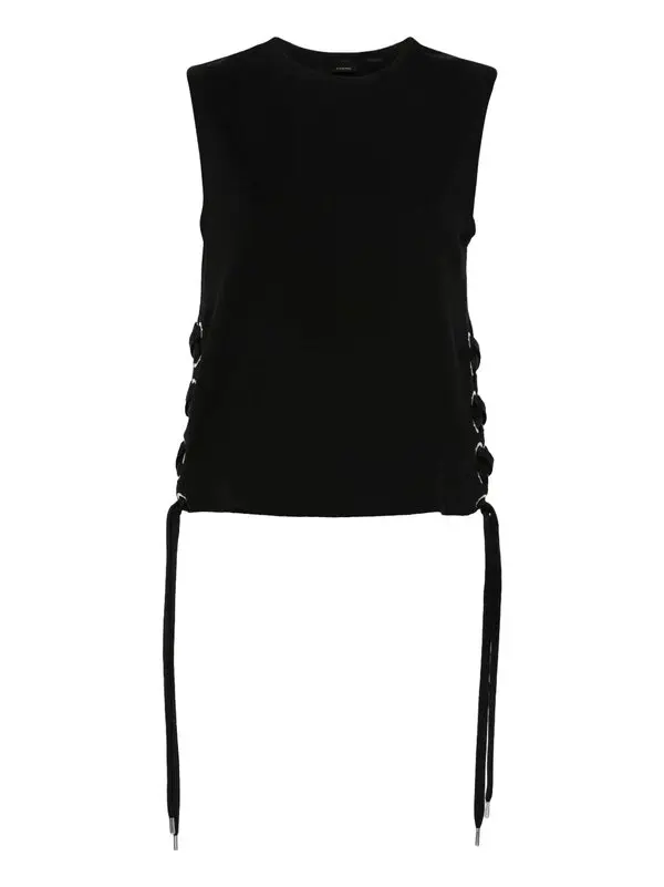 Pinko Sleeveless Cotton Top - Black