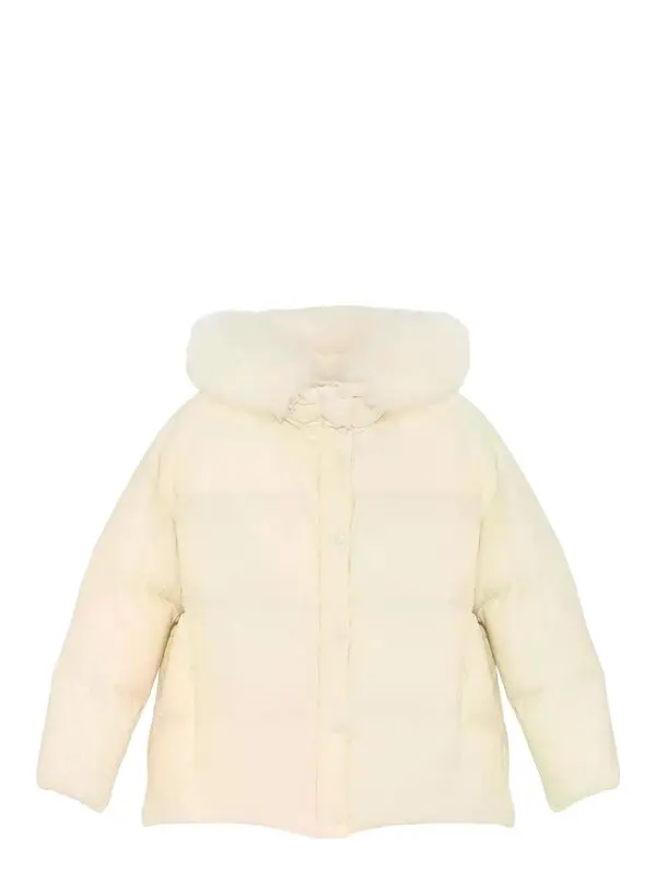 YVES SALOMON Lambswool-trimmed Hooded Jacket - Neutrals