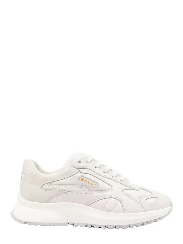 Bally Panelled Leather Lace-up Sneakers - White