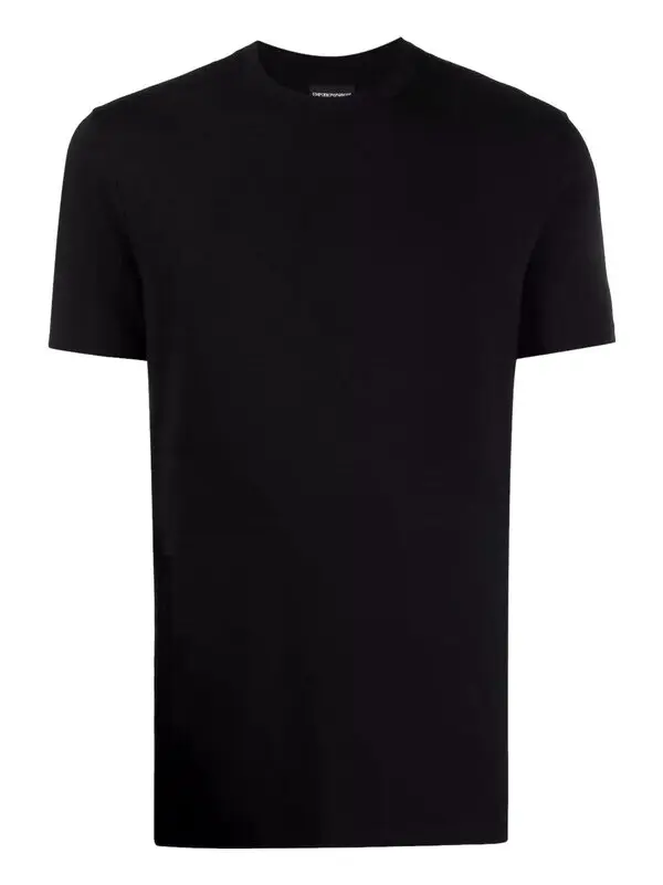 Emporio Armani Logo-print Crew Neck T-shirt - Black
