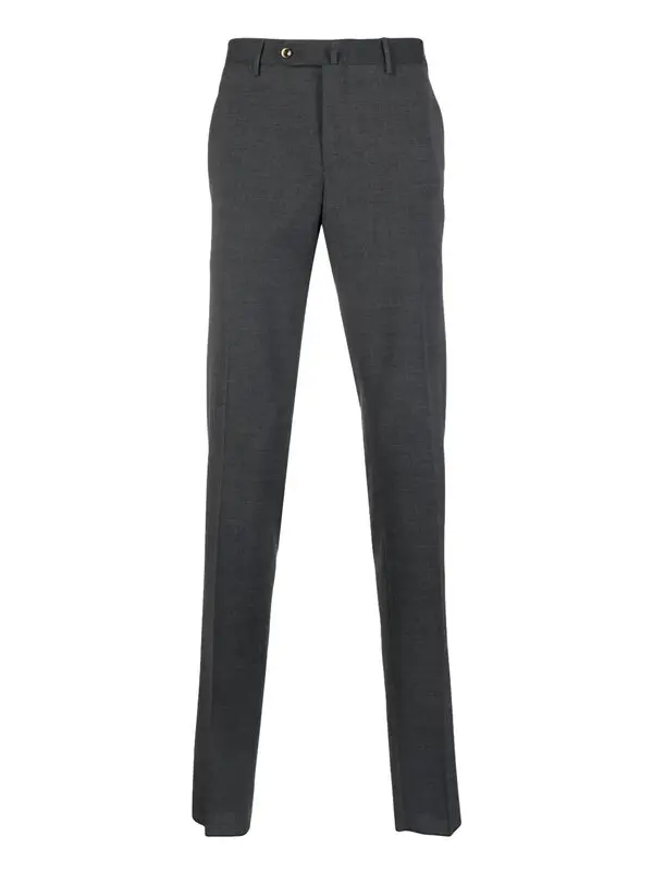 PT TORINO Mid-rise Tapered Trousers - Grey