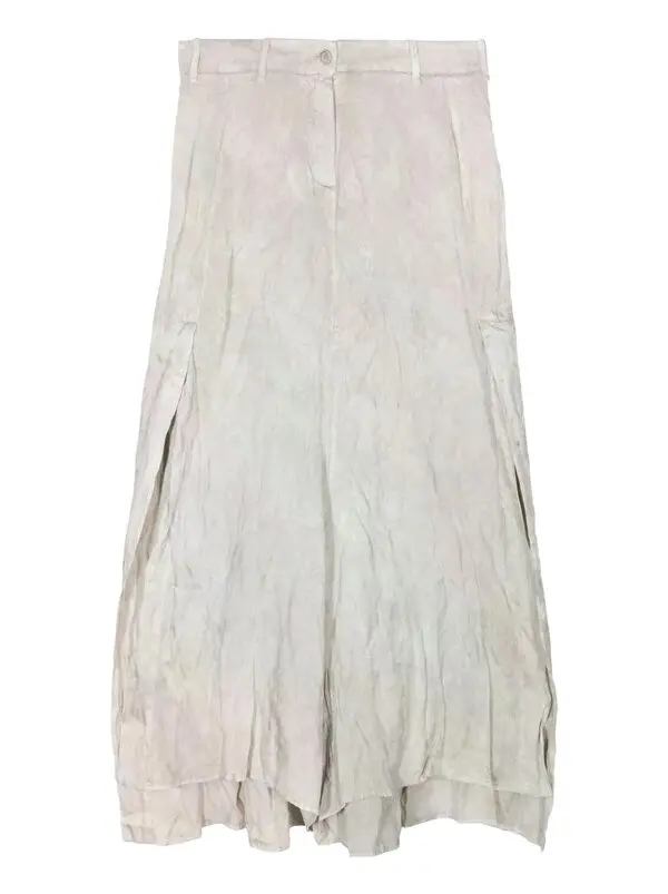 Masnada Layered Pleated Midi Skirt - Neutrals