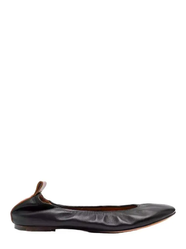 LANVIN Leather Ballerina Shoes - Black