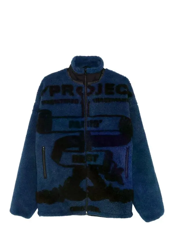 Y/project Fleece Zip-up Jacket - Blue