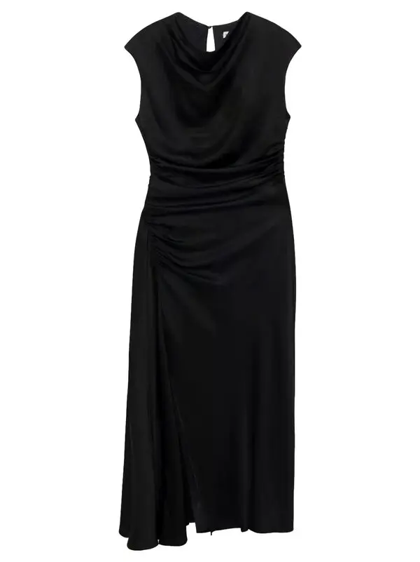 Simkhai Burke Asymmetric Draped Dress - Black