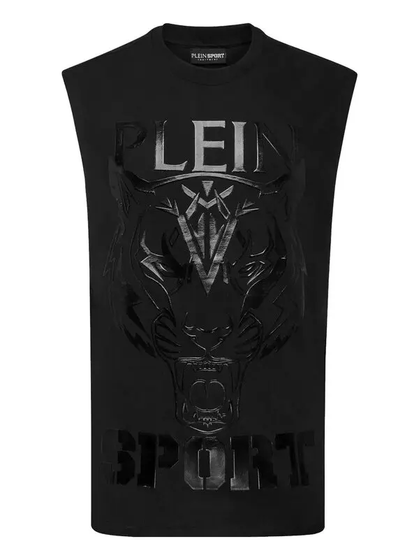 PLEIN SPORT Logo-print Tank Top - Black
