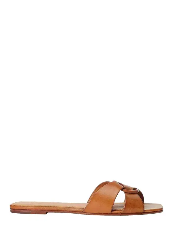 Polo Ralph Lauren Leather Flip Flops - Brown